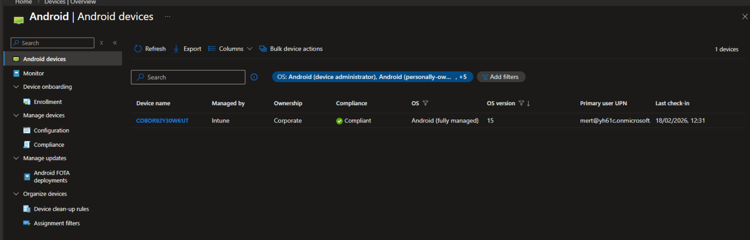 How to Deploy Android Enterprise COBO Devices with Intune - Mert Efe ...